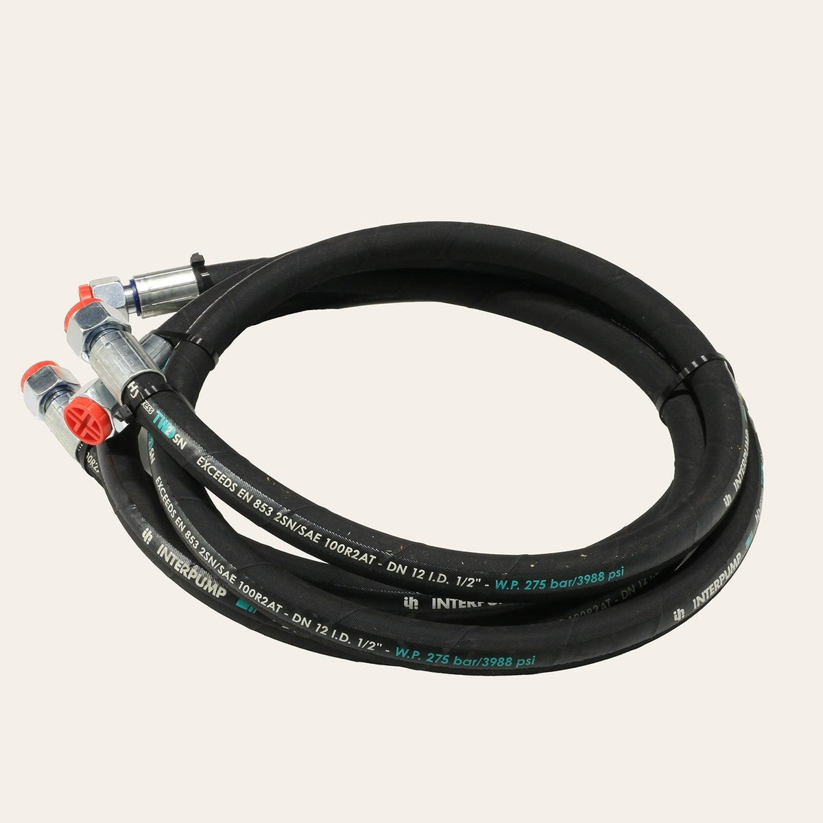 Hydraulic Hose Kit - 1.8 Metres Long (Pair) 1/2" Male Port – DIGBITS ...