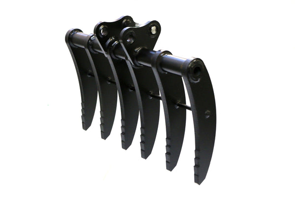 24" (600mm) wide Rake with 6 Hardox tines, for 0.5 to 0.9t micro digge ...