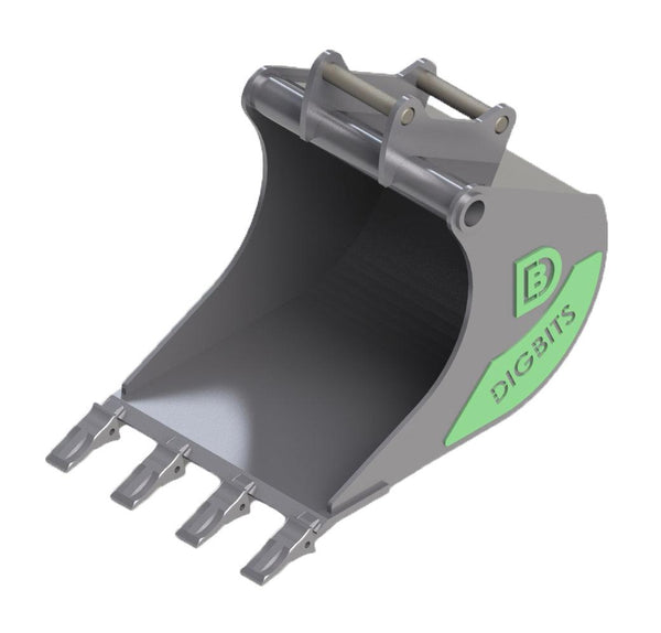 600mm Scandinavian Trench Bucket - Non Hardox - With Teeth - 4-6 Tonne ...