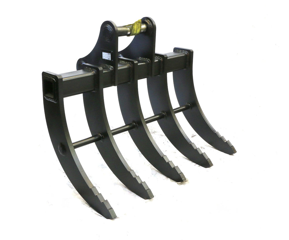 HYUNDAI R130W 48" / 1200mm Rake with 5 Hardox tines, 65mm pins for 10 ...
