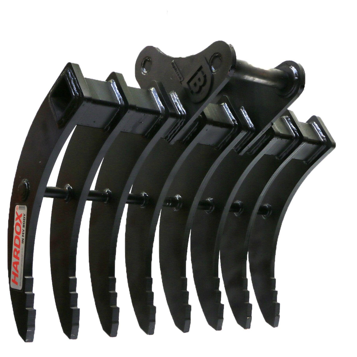 JCB JZ140 48" / 1200mm Rake with 8 Hardox tines, 65mm pins for 10 to 1 ...