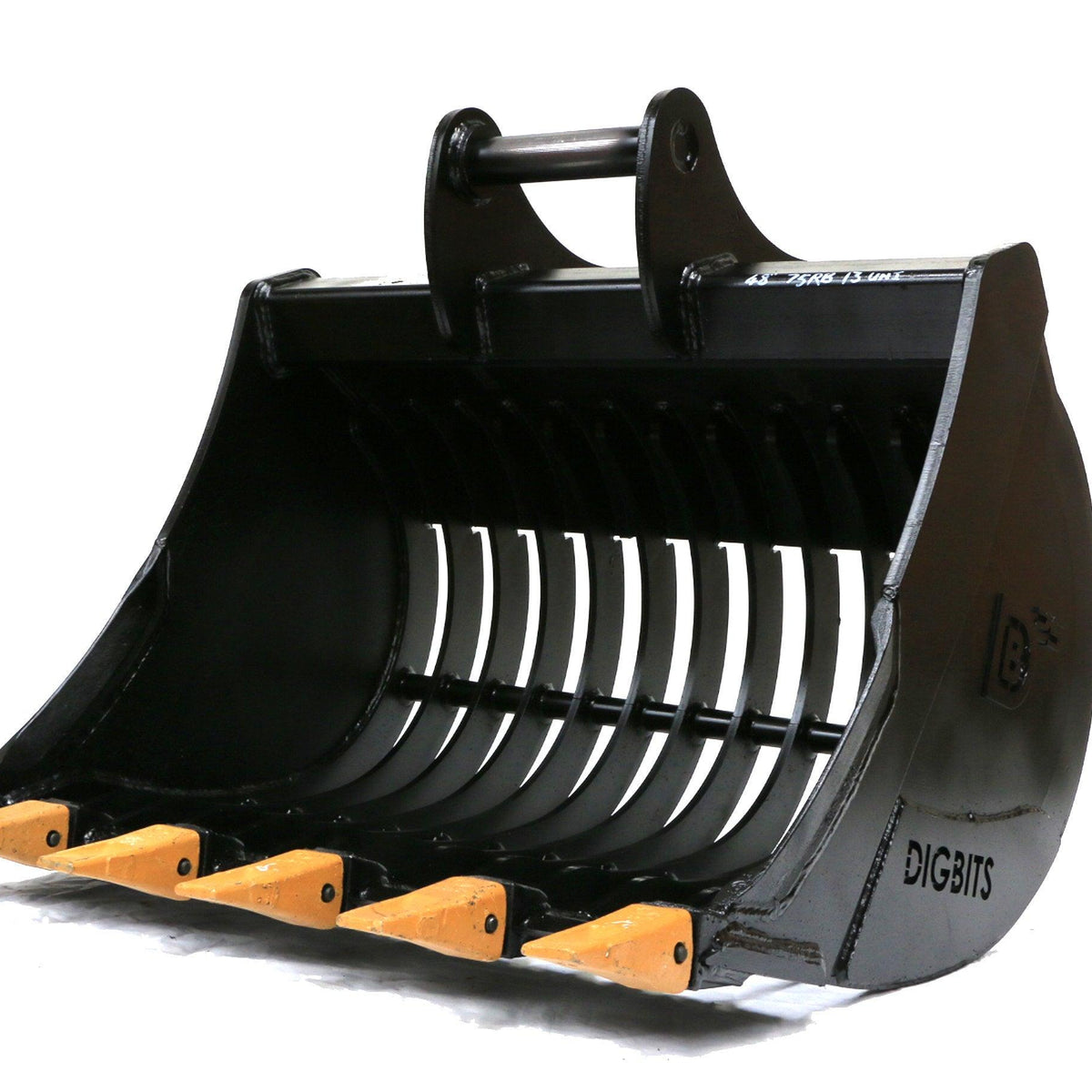 48" (1200mm) Ribbed Back Riddle Bucket, 75mm gaps, with 65mm pins for ...