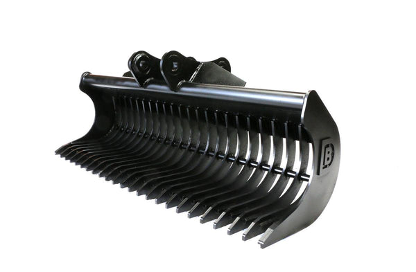 60" / 1500mm General Purpose Rake Bucket, 50mm gaps, for 6 to 9 tonne ...