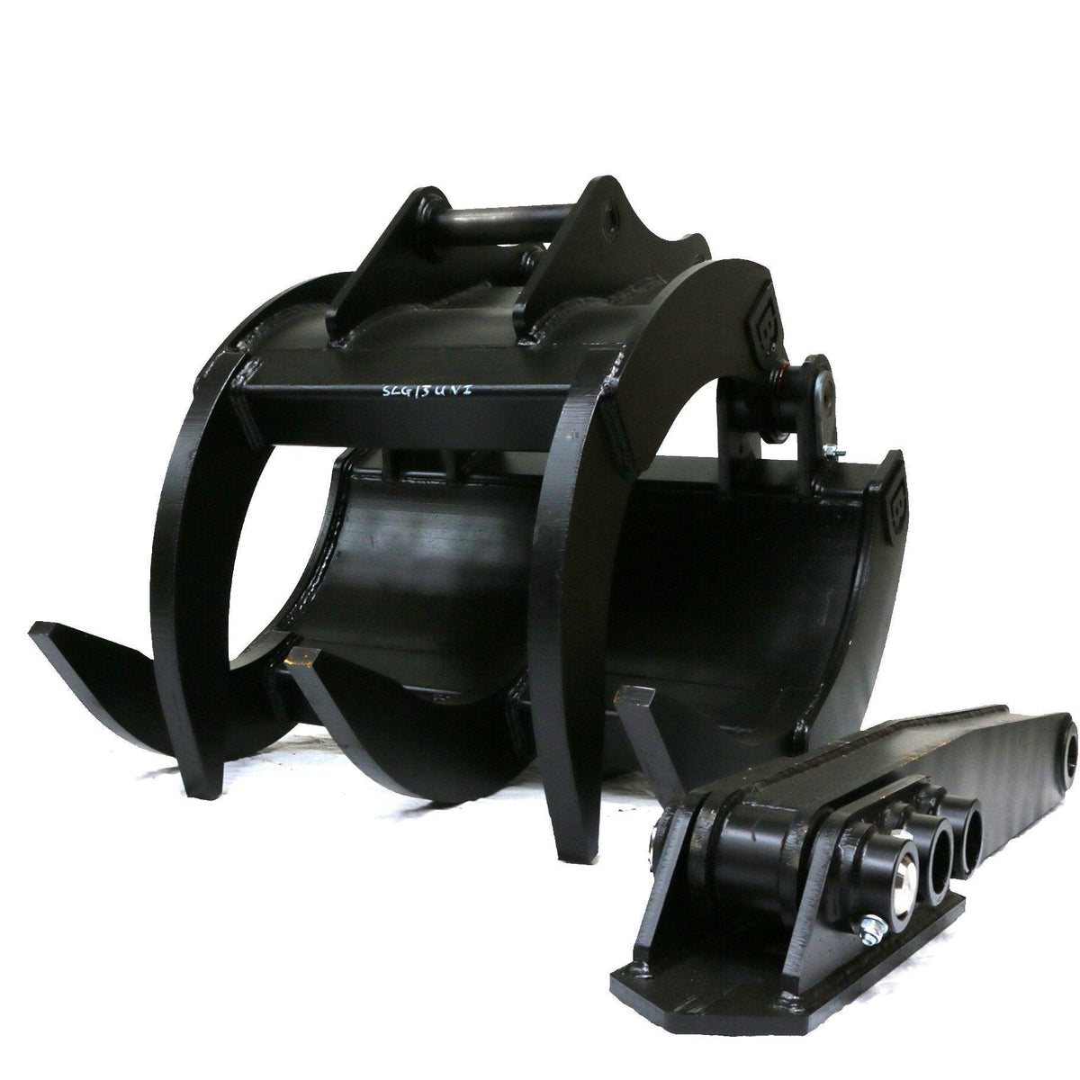 JCB 140X Grapple with solid Hardox tines, 65mm pins, for 10 to 14 tonn ...